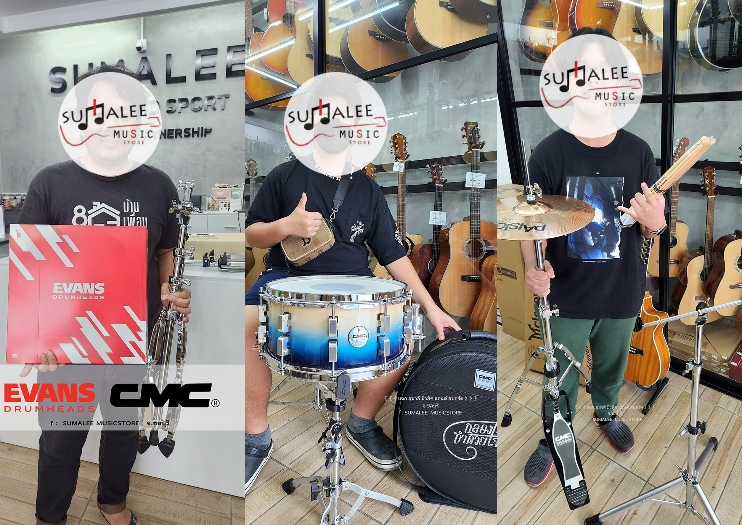 ขาแฉบูม CMC [CM Stand 124XL] น้ำหนักเบาลง แข็งแรงมากขึ้น Cymbal Boom ...