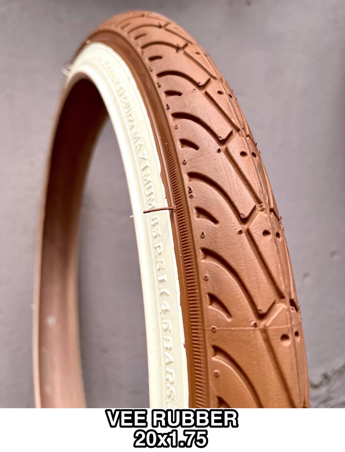 ยางนอกจักรยานรถพับ Vee Rubber 20x1.75 skin wall VRB 212 Brown/Cr วินเทจ ...