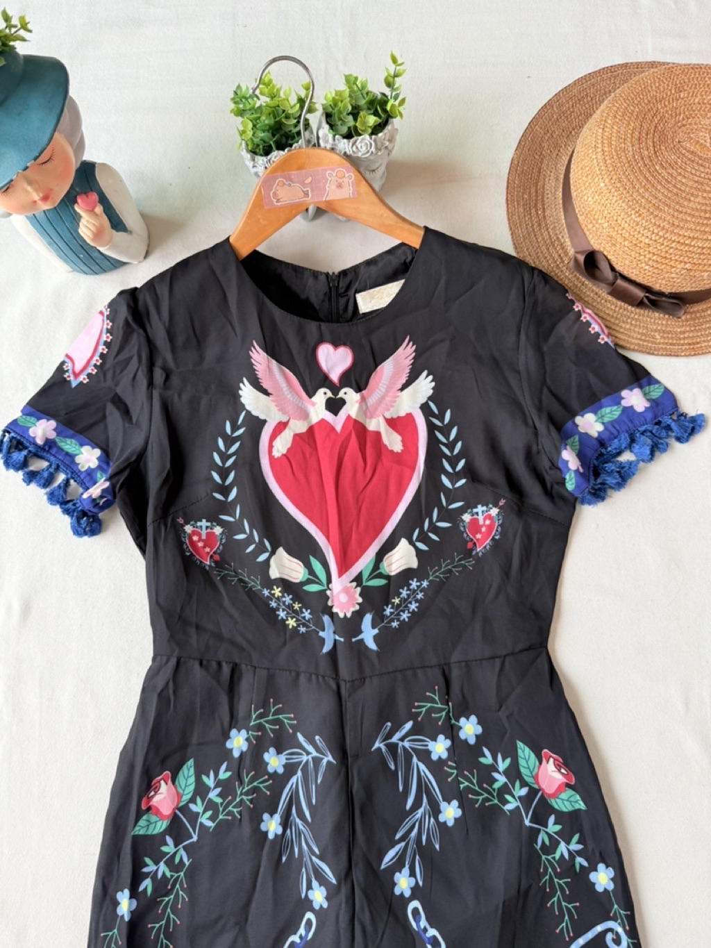 ใหม่ มือหนึ่ง งานป้าย Peony จั้มสูทขายาว สีดำ | Shopee Thailand