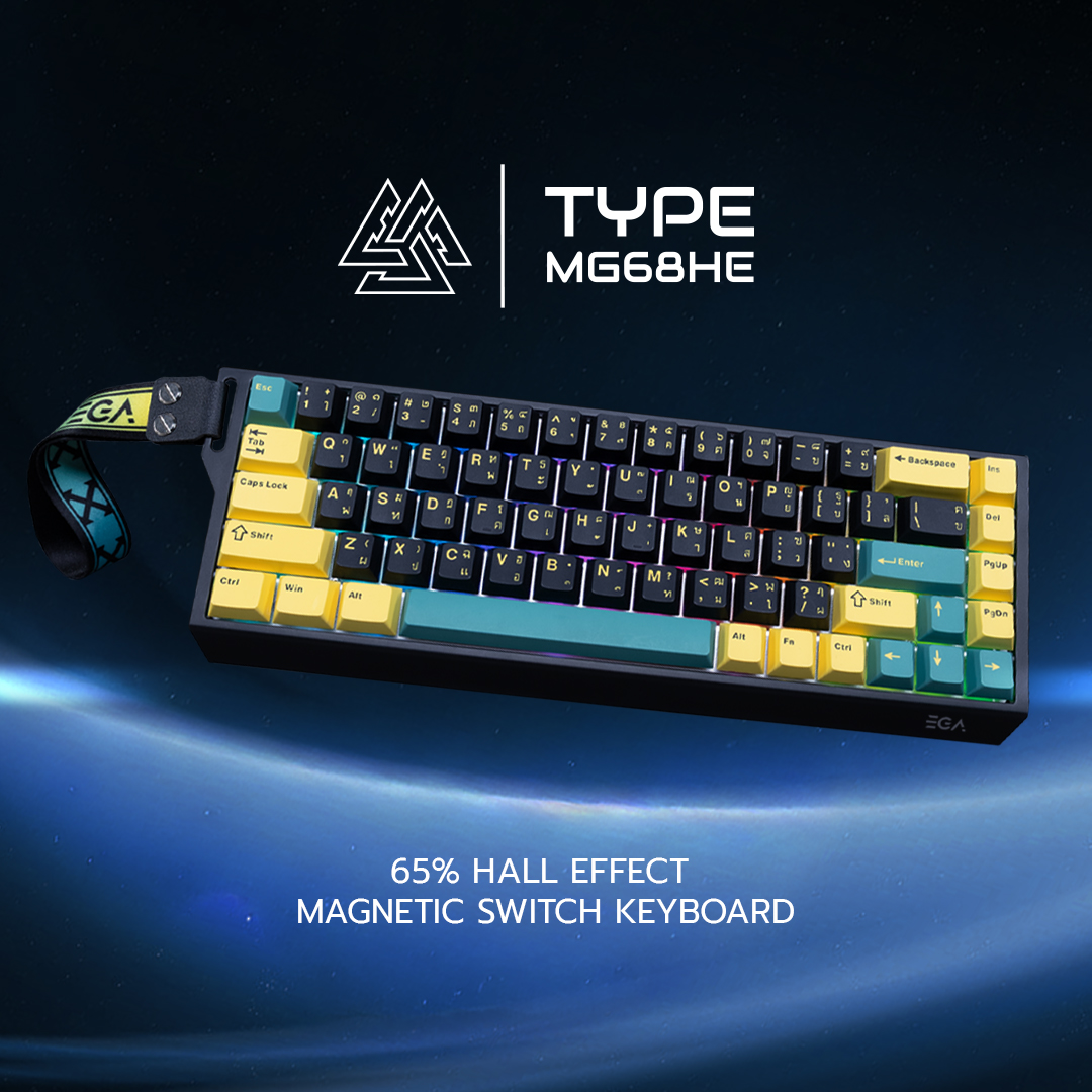 [รับประกัน 2 ปี] EGA TYPE MG68HE 65% เทคโนโลยี Hall Effect Magnetic ...