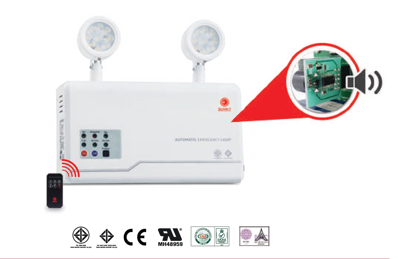 โคมไฟฉุกเฉิน รุ่น CU209CD4 SUNNY Self-Contained Emergency Lighting ...