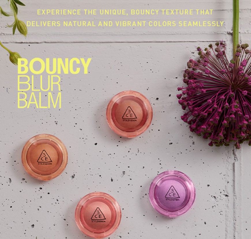 3CE Bouncy Blur Balm face blush light creamy compact eye cheek multi ...