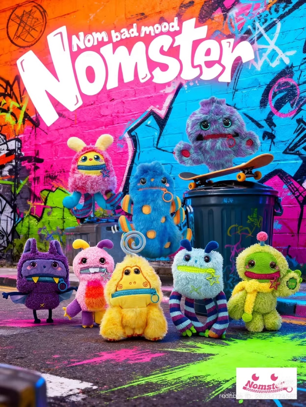 พร้อมส่ง แบบจุ่ม Nomster Bad Mood Plush Charm Blind Box | Shopee Thailand