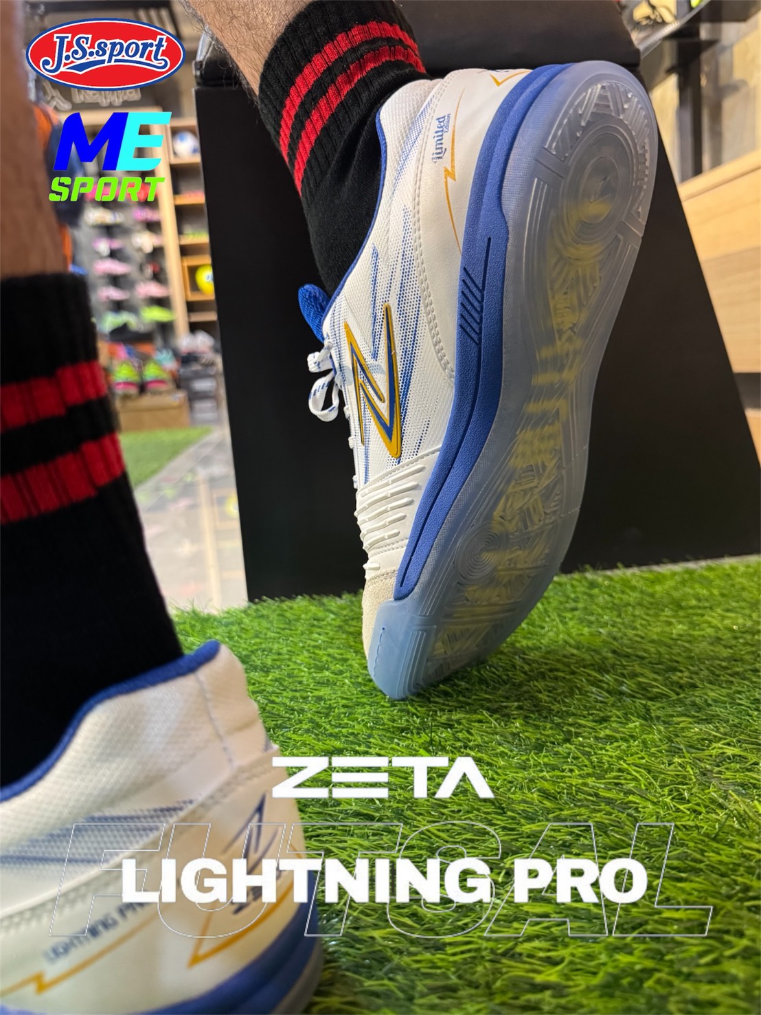 ZETA LIGHTNING PRO รองเท้าฟุตซอล รองเท้ากีฬา | Shopee Thailand
