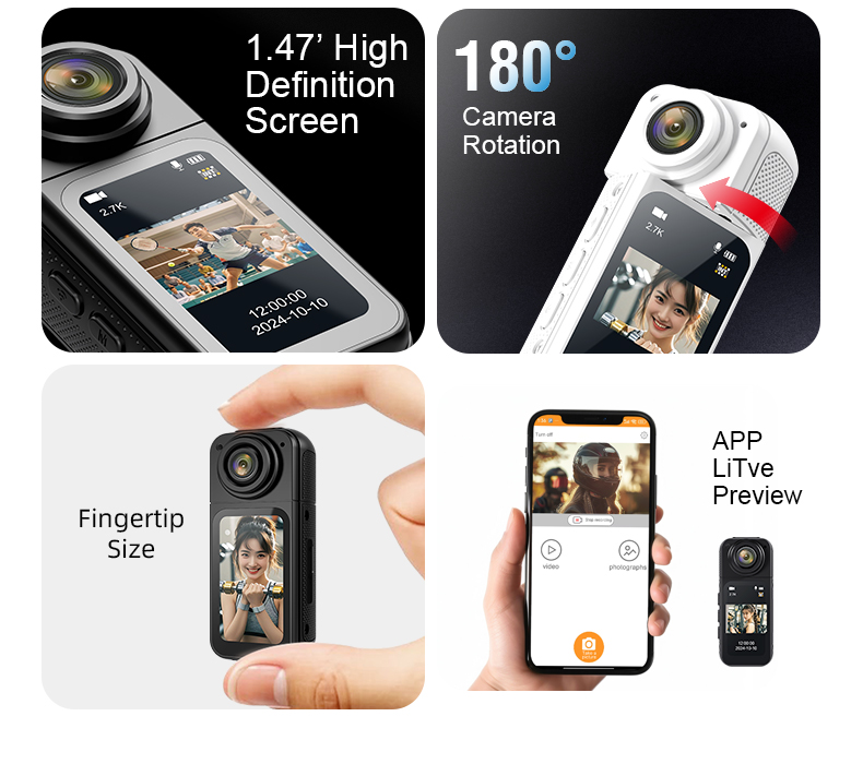 S70 Magnetic Thumb Action Camera กล้องแอคชั่น 2.7K กล้องวิดีโอดิจิทัล ...
