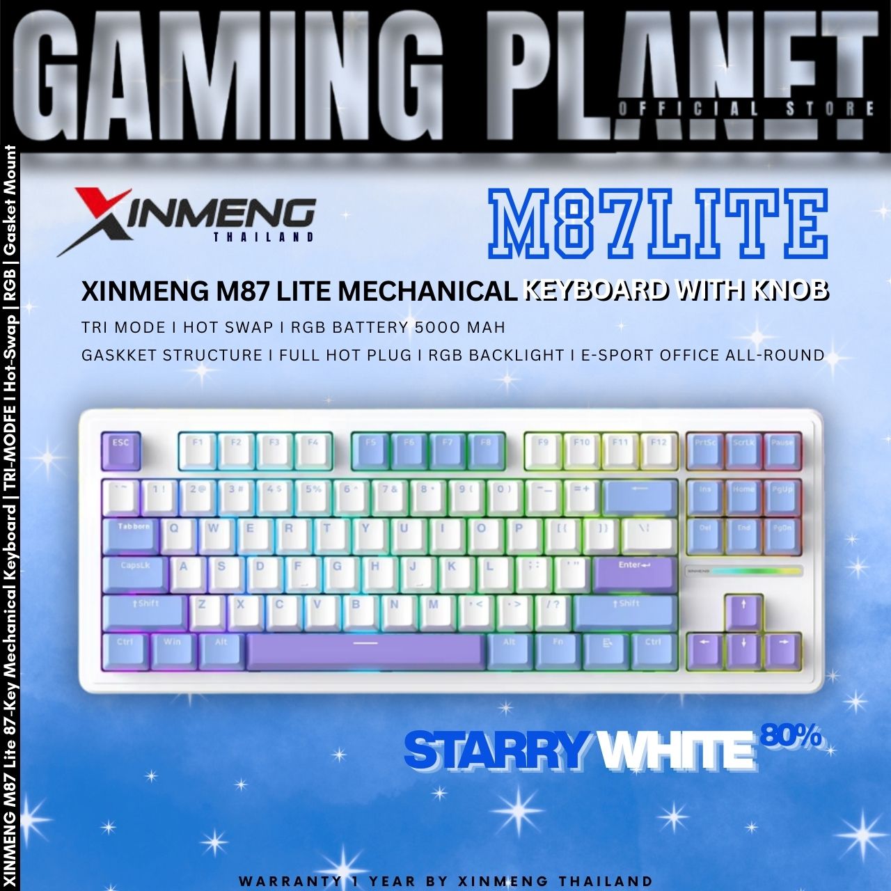 [NEW ARRIVAL] XINMENG M87 Lite I 87-Key Mechanical Keyboard | TRI-MODE ...