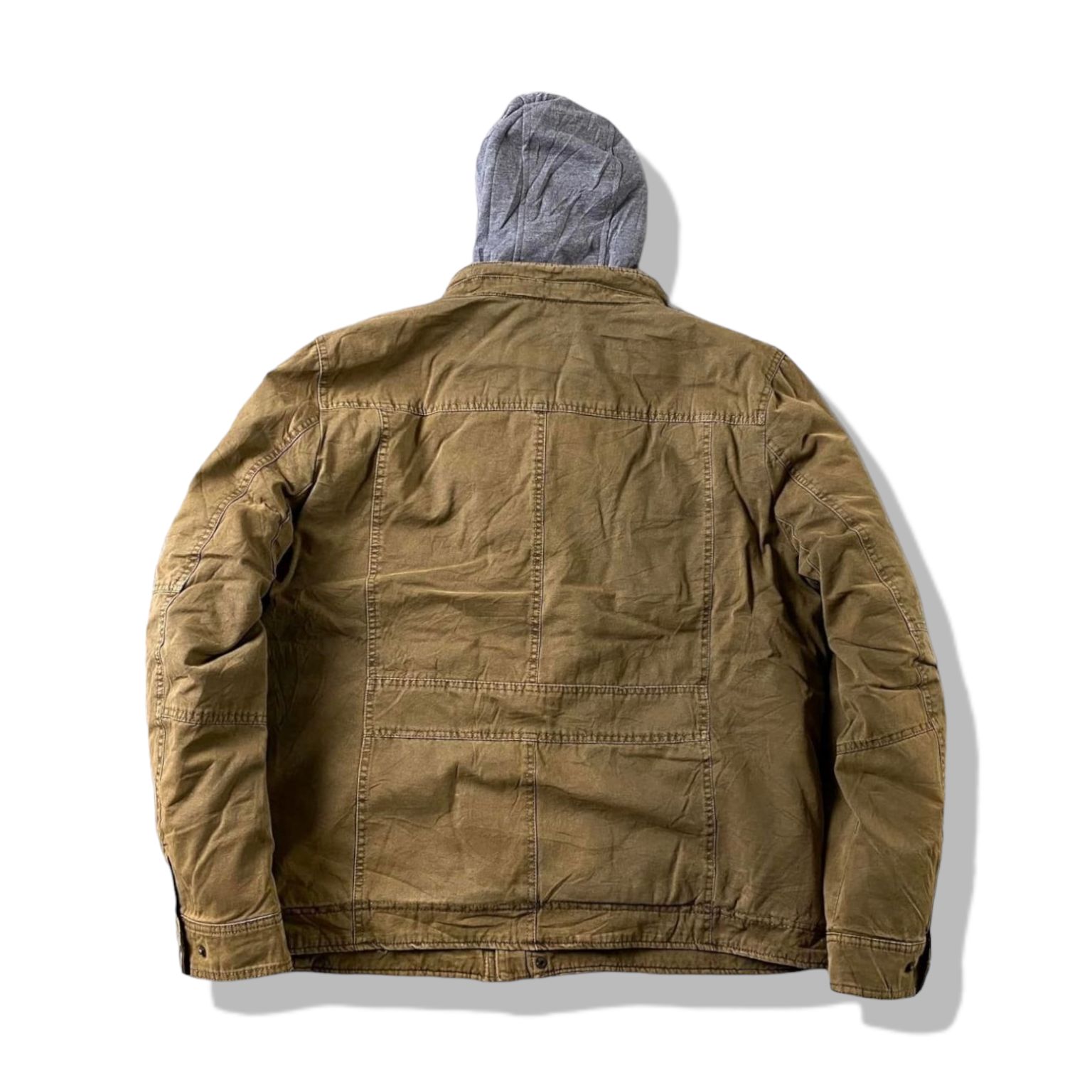 Vintage Lev*s Khaki Brown Hooded Sherpa Trucker Jacket รอบอก 50 ...