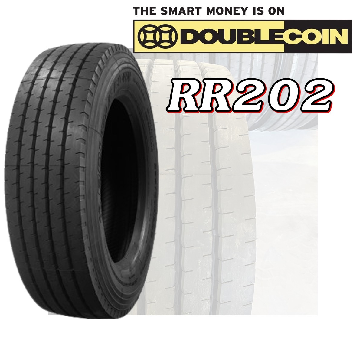 ยางบรรทุกดับเบิ้ลคอย Double Coin รุ่น RR202 ขนาด 295/80R22.5 ผ้าใบ 18 ...