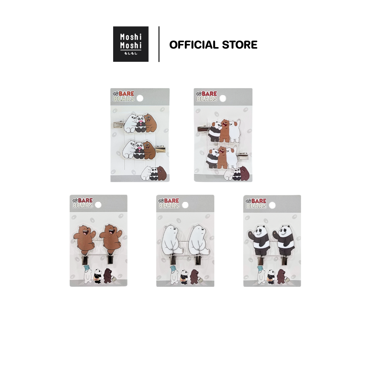 Moshi Moshi กิ๊บติดผม ลาย We Bare Bears ลิขสิทธิ์แท้ กิ๊บติดผมน่ารักๆ ...