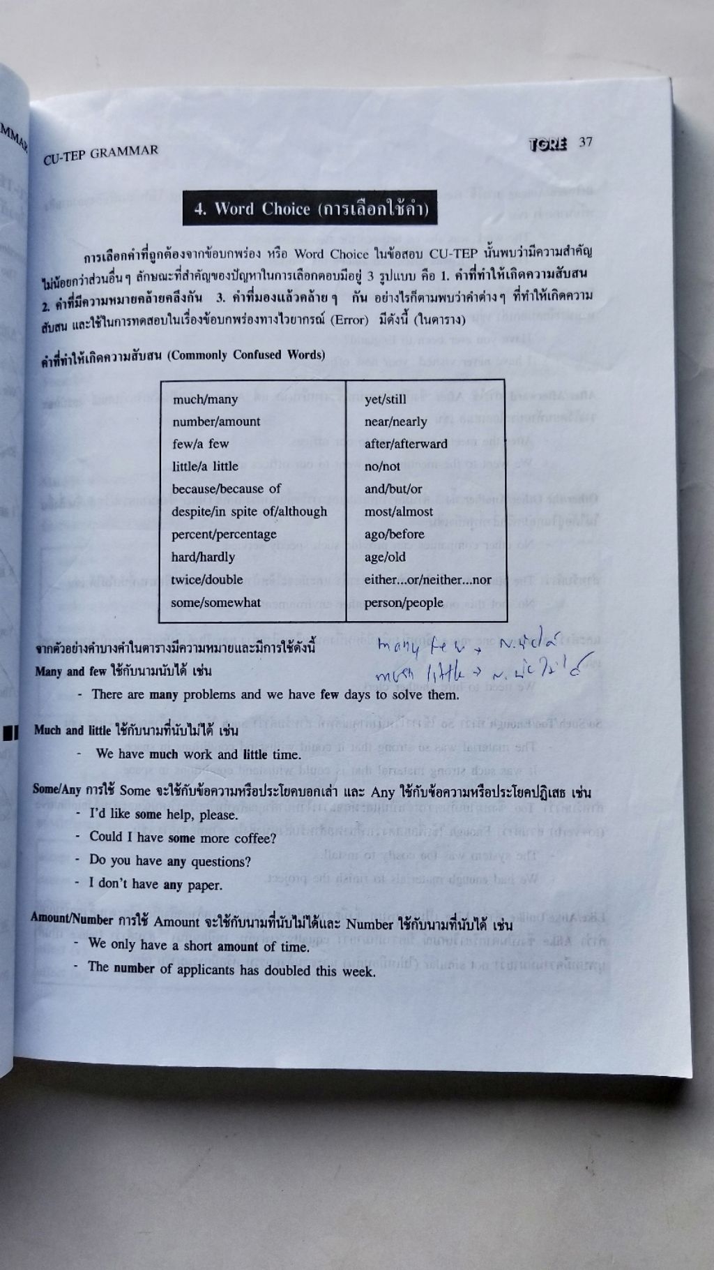 CU-TEP Grammar มีรอยเขียน | Shopee Thailand