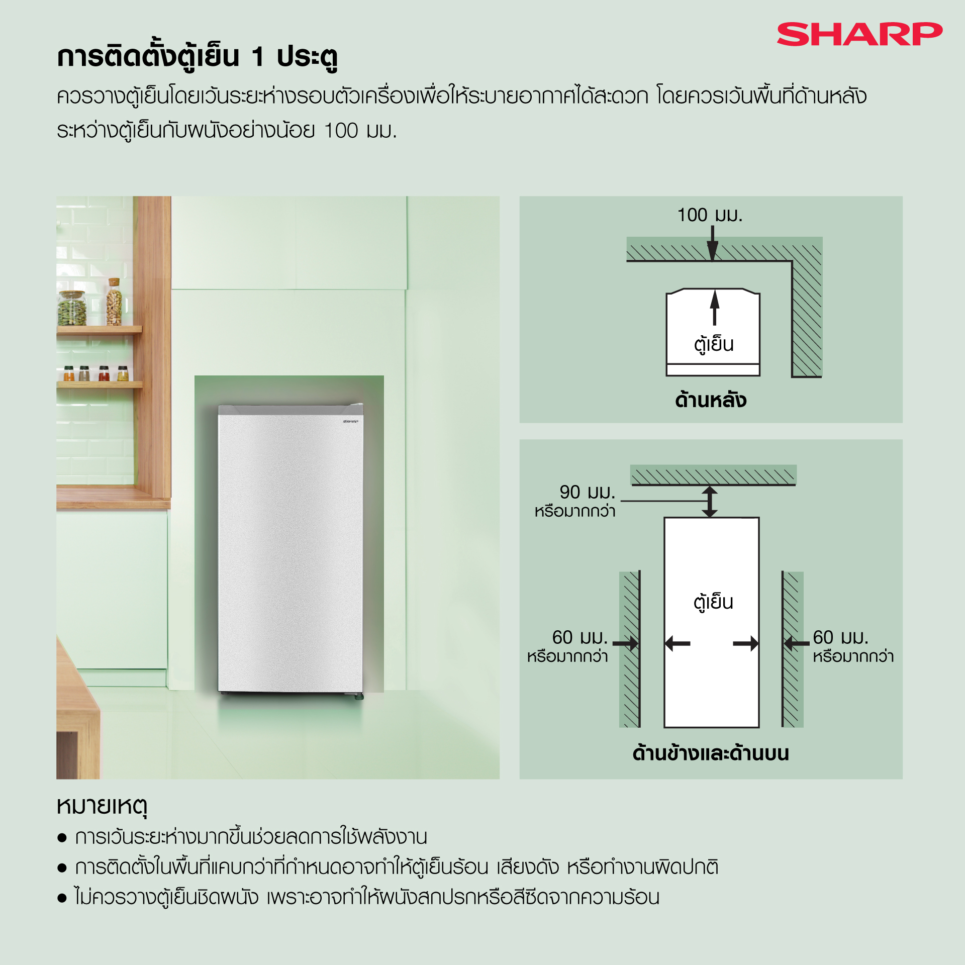 SHARP ตู้เย็น 1 ประตู Inverter ขนาด 5.4 คิว รุ่น SJ-S150XT-SL / SJ ...