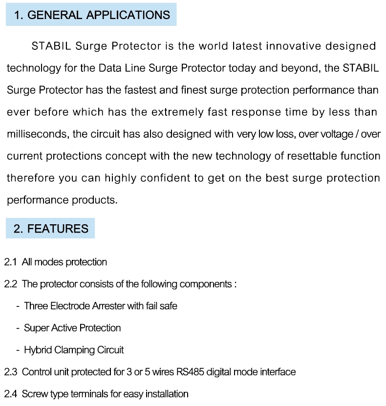 [Official store] STABIL SURGE PROTECTOR FOR RS485 INTERFACE | Shopee ...