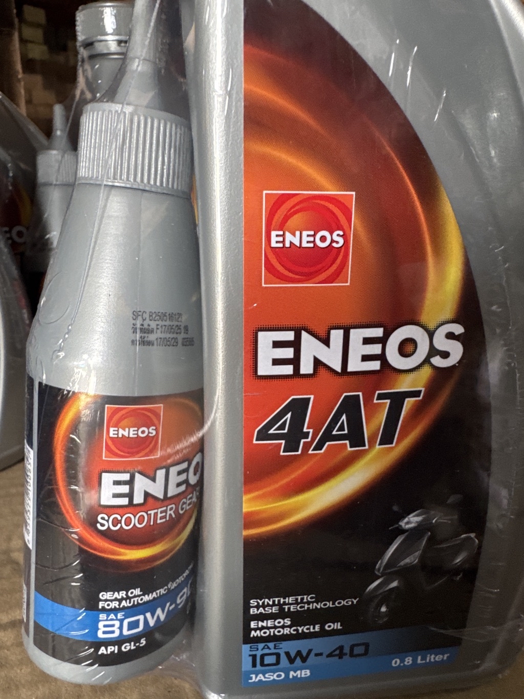 น้ำมันเครื่อง Eneos 4AT 10W40 สำหรับมอไซค์ออโต้ 0.8 ลิตร | Shopee Thailand