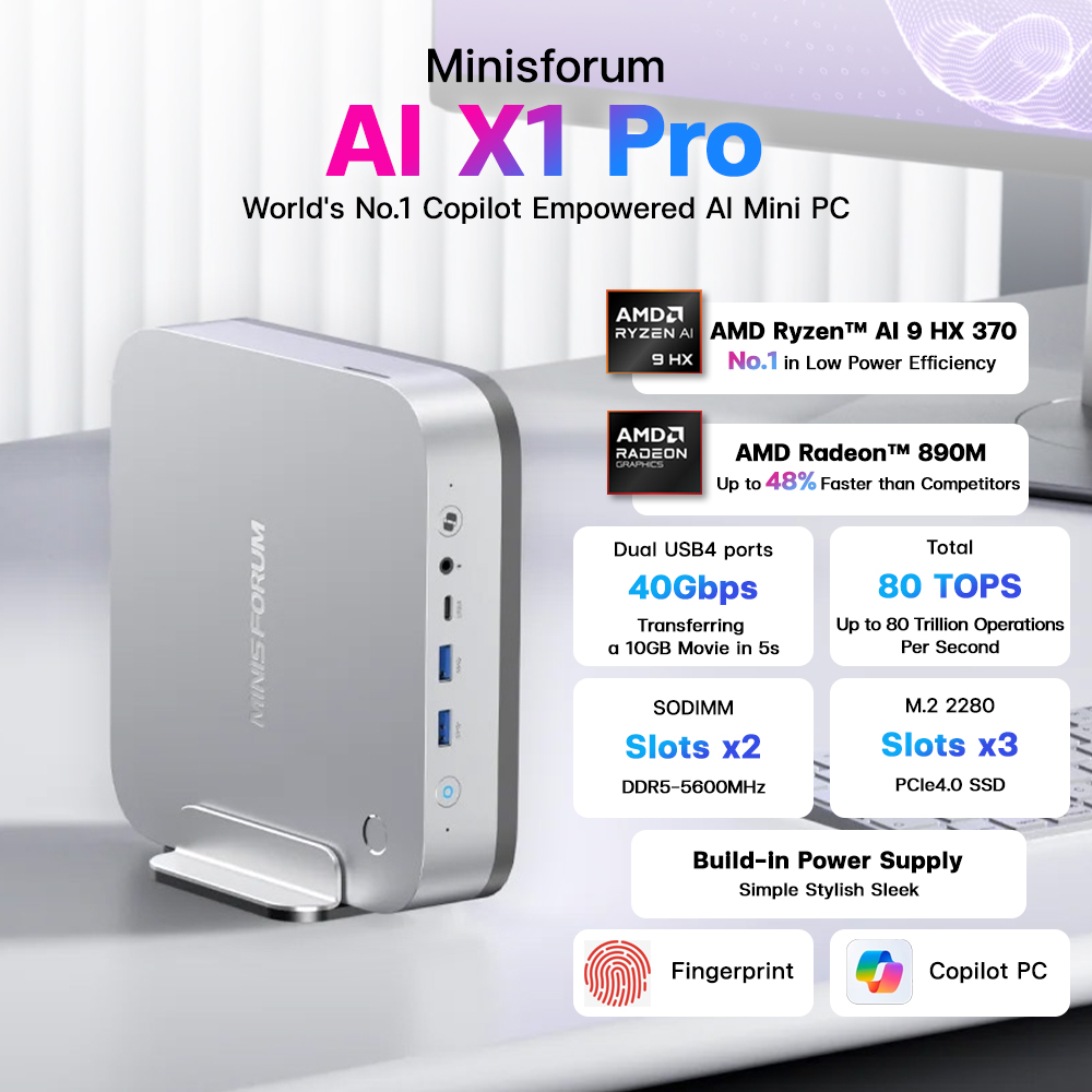 [Official]MINISFORUM AI X1 Pro มินิพีซีใหม่ AMD Ryzen AI 9 HX 370 หรือ ...