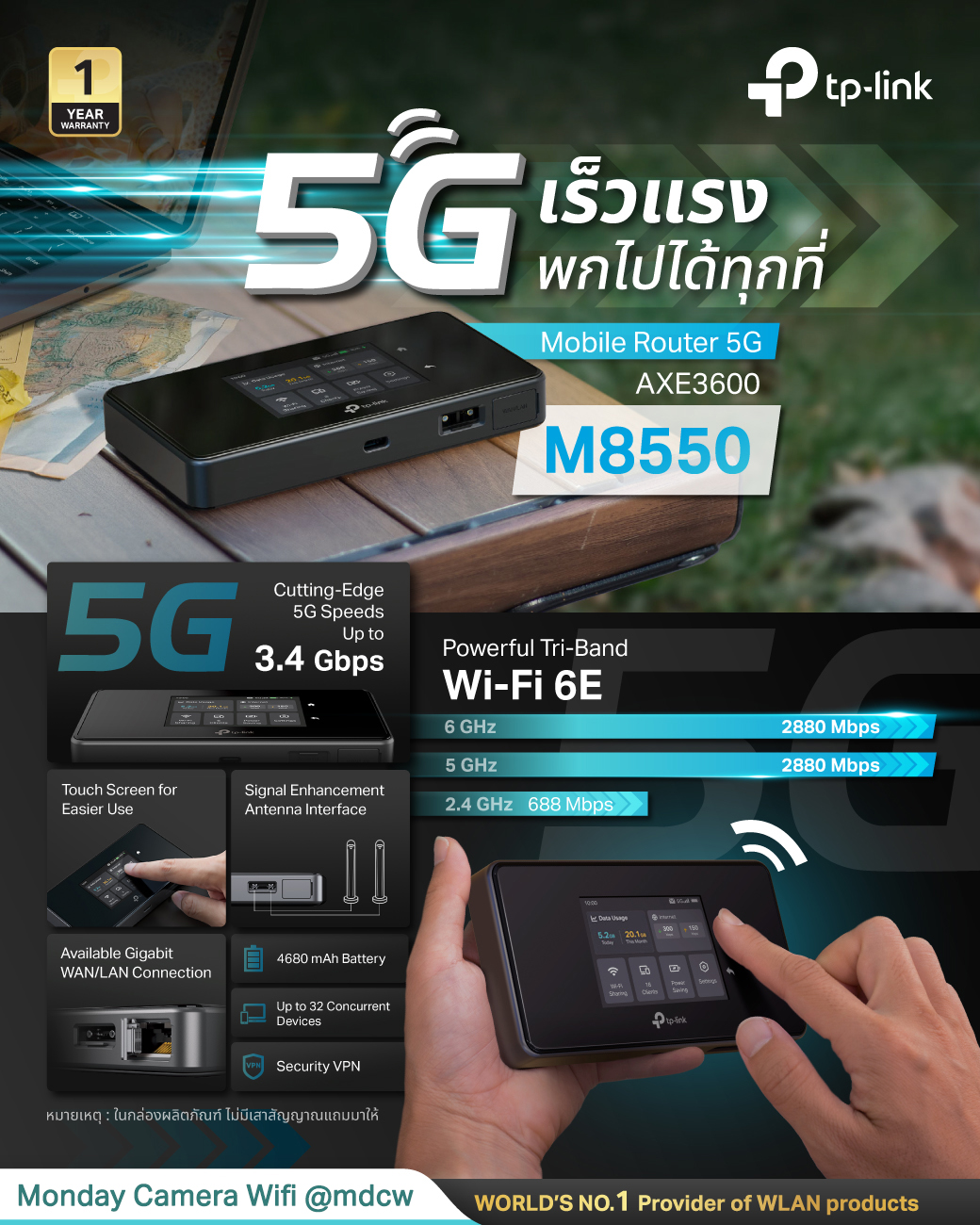 Pocket WiFi M8550 by Tp-Link 5G Mobile Wi-Fi Superior 5G Download Speed ...