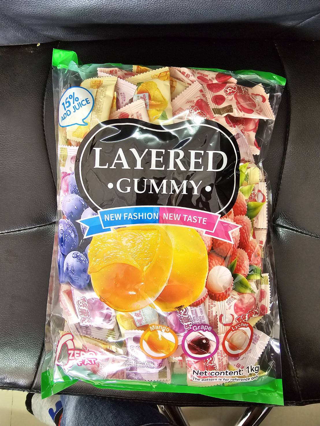 เยลลี่แกะเปลือก รสผลไม้ แบรนด์ LAYERED GUMMY ขนาด 500 กรัม และ 1 กก. ...