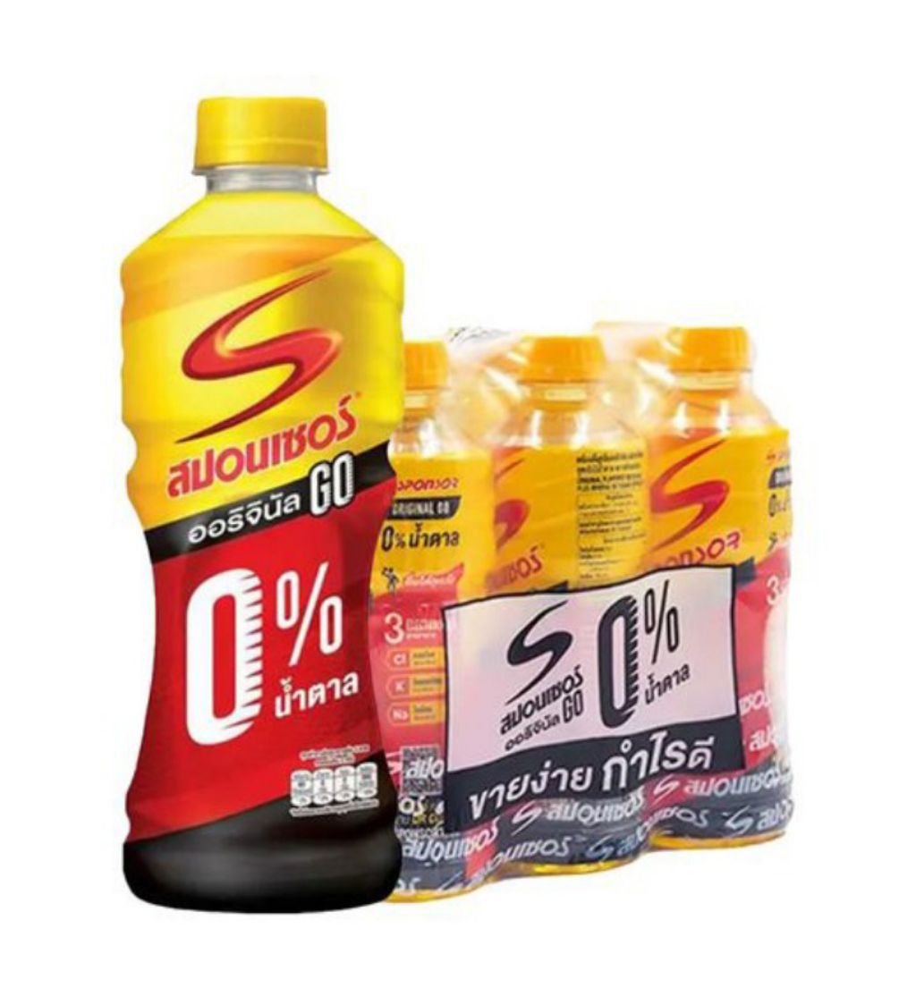 Sponsor สปอนเซอร์ โก เครื่องดื่มเกลือแร่ สูตรไม่มีน้ำตาล ขนาดบรรจุ 420 ...