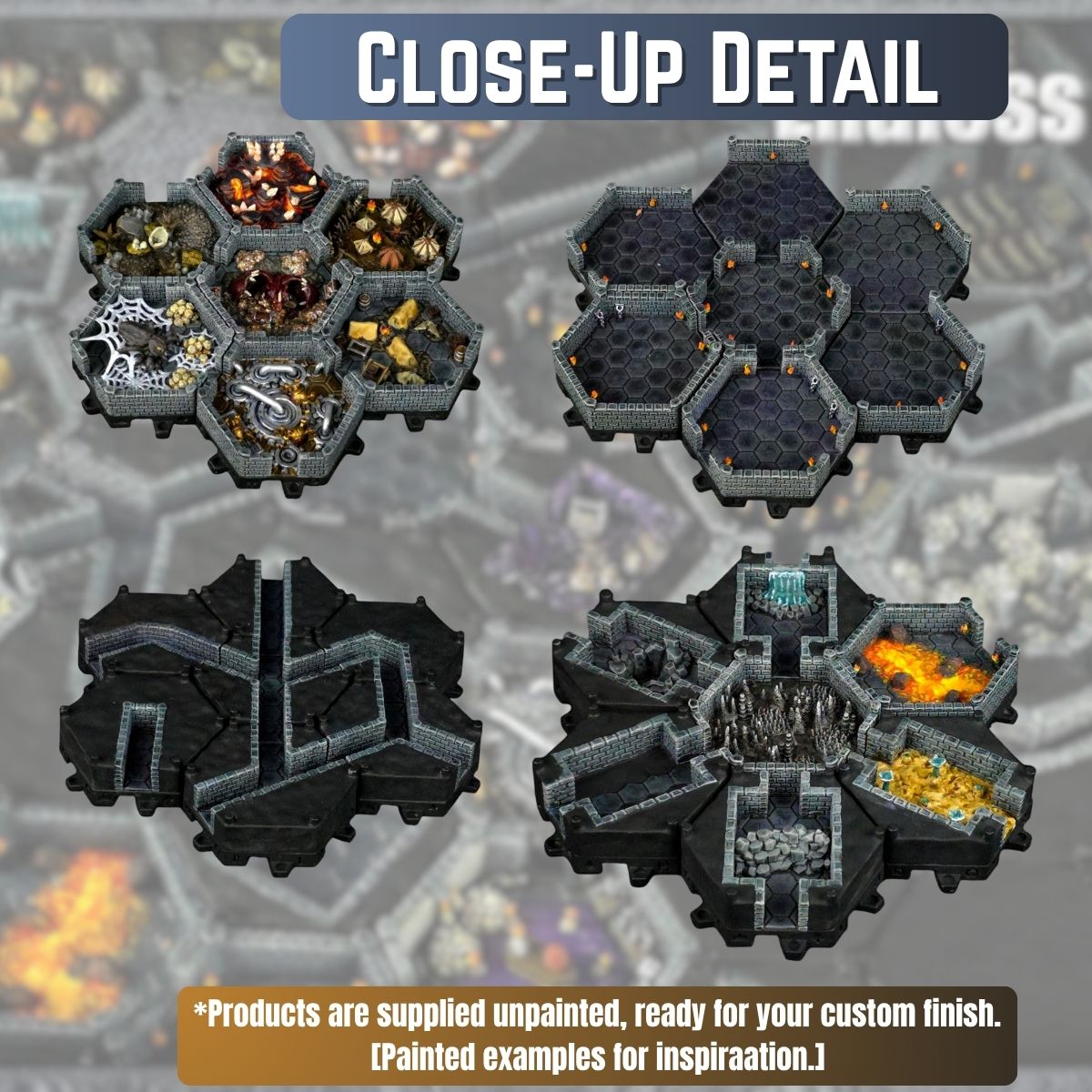 [Endless Dungeon] - Dungeon Traveler Set - Modular 3D Hex Maps For DnD | Shopee Thailand