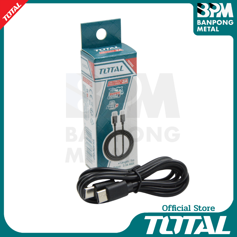 TOTAL สายชาร์จแบตเตอรี่ พอร์ต: USB Type-A to C และ Type-C to C ยาว 1 M ...