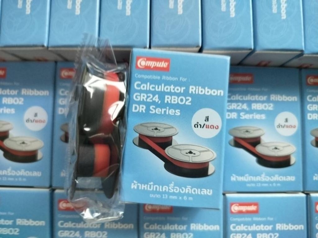 ผ้าหมึก เครื่อง คิดเลข ดำแดง GR24 GR-24 Casio DR-210R Ribbon ...