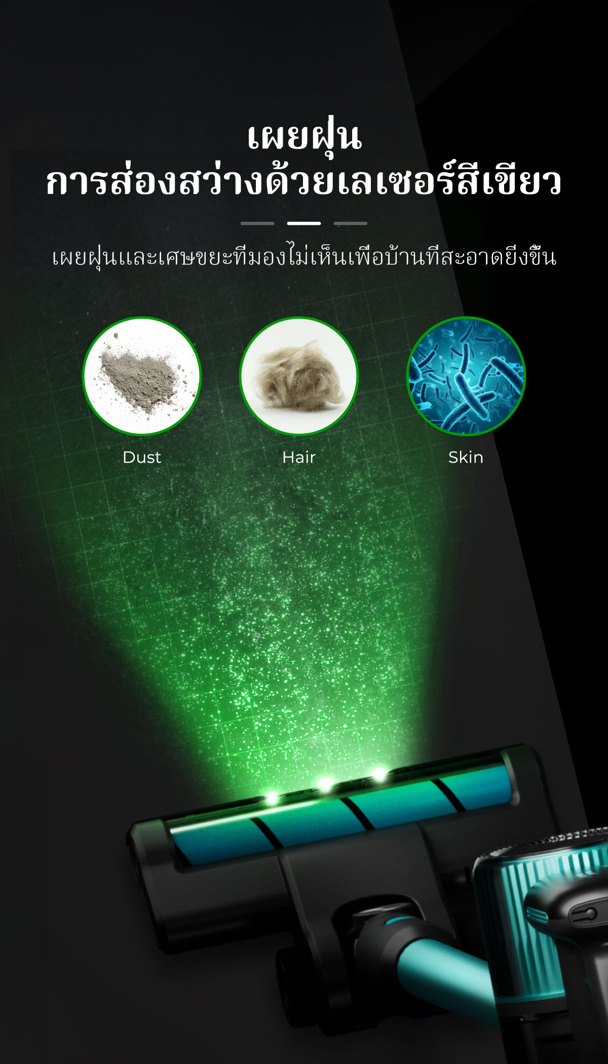 Russell Taylors 28,000 Pa เครื่องดูดฝุ่นไร้สาย Cordless Vacuum Cleaner (BLDC 250วัตต์ HEPA) V2X ...