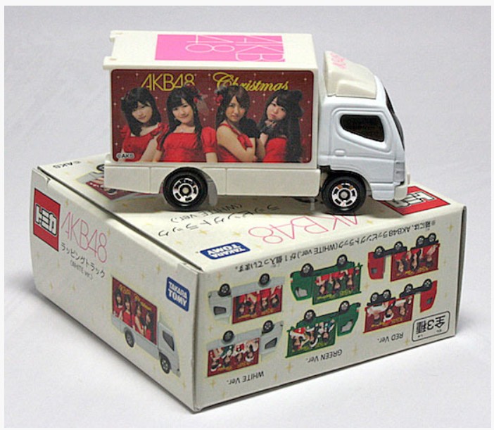 sh รถบรรทุกโทมิก้า 🌱 Tomica AKB48 White Truck สีขาว ความยาวรถ 7 ซม ใหม่ในซีล | Shopee Thailand