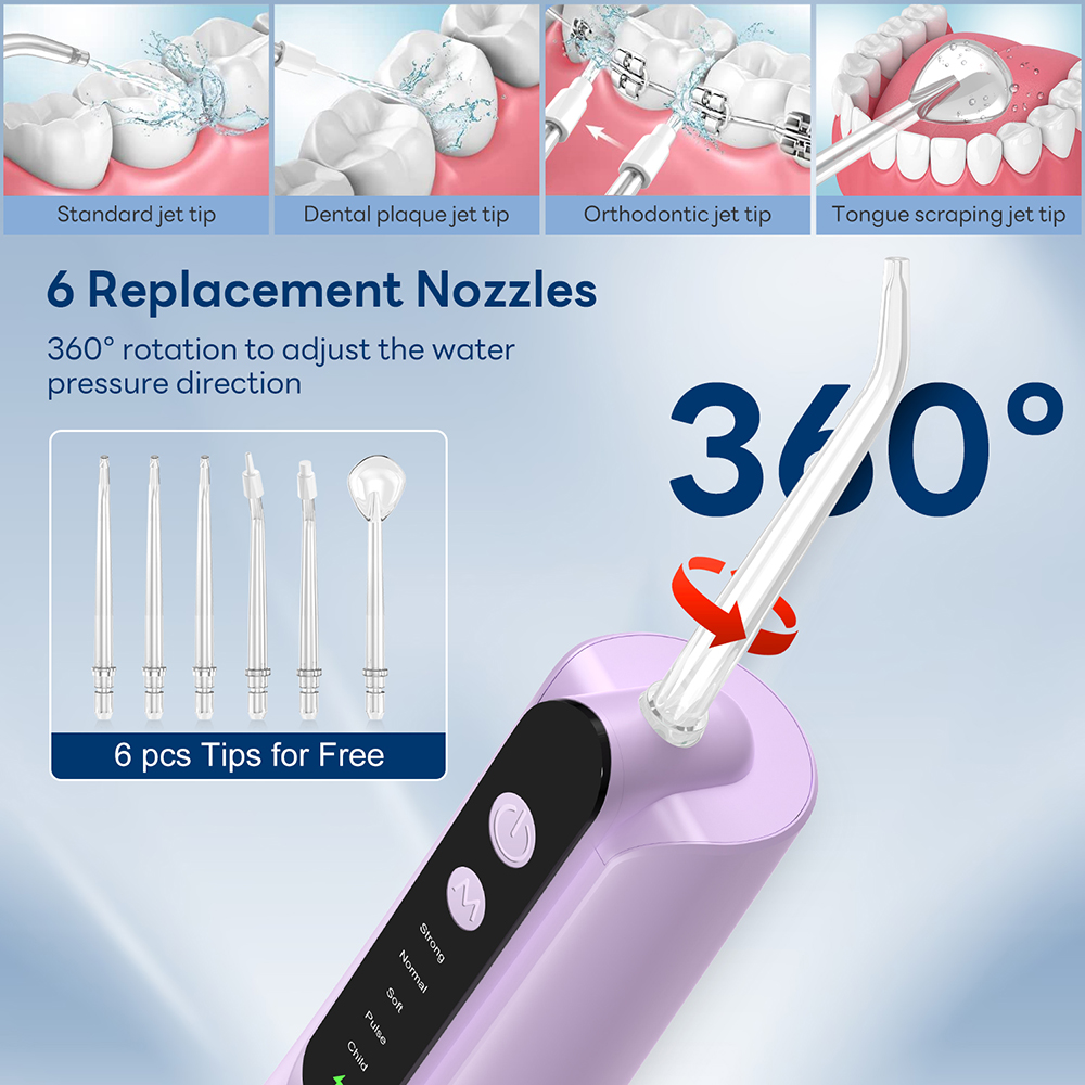 INSMART Water Flosser (3โหมด+6หัวฉีด) ไหมขัดฟันพลังน้ำ ขจัดคราบพลัคตาม ...