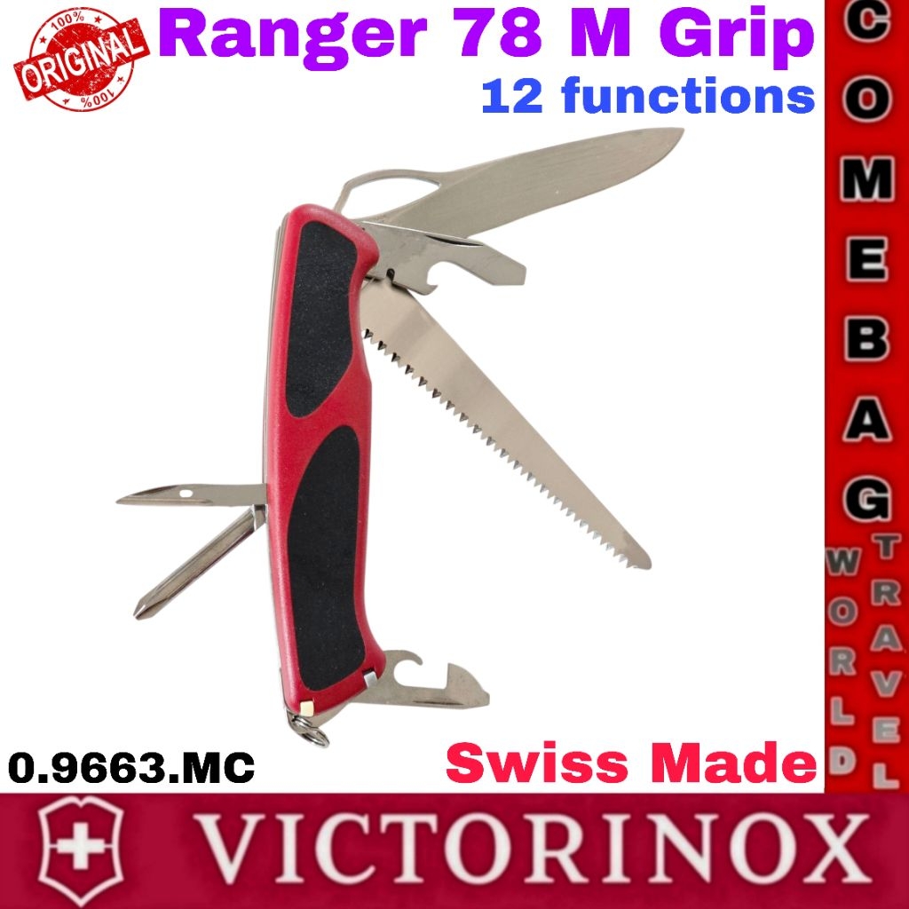 มีดพับVictorinox Ranger 78 M Grip 12 Functions การใช้งาน ของแท้ Swiss ...
