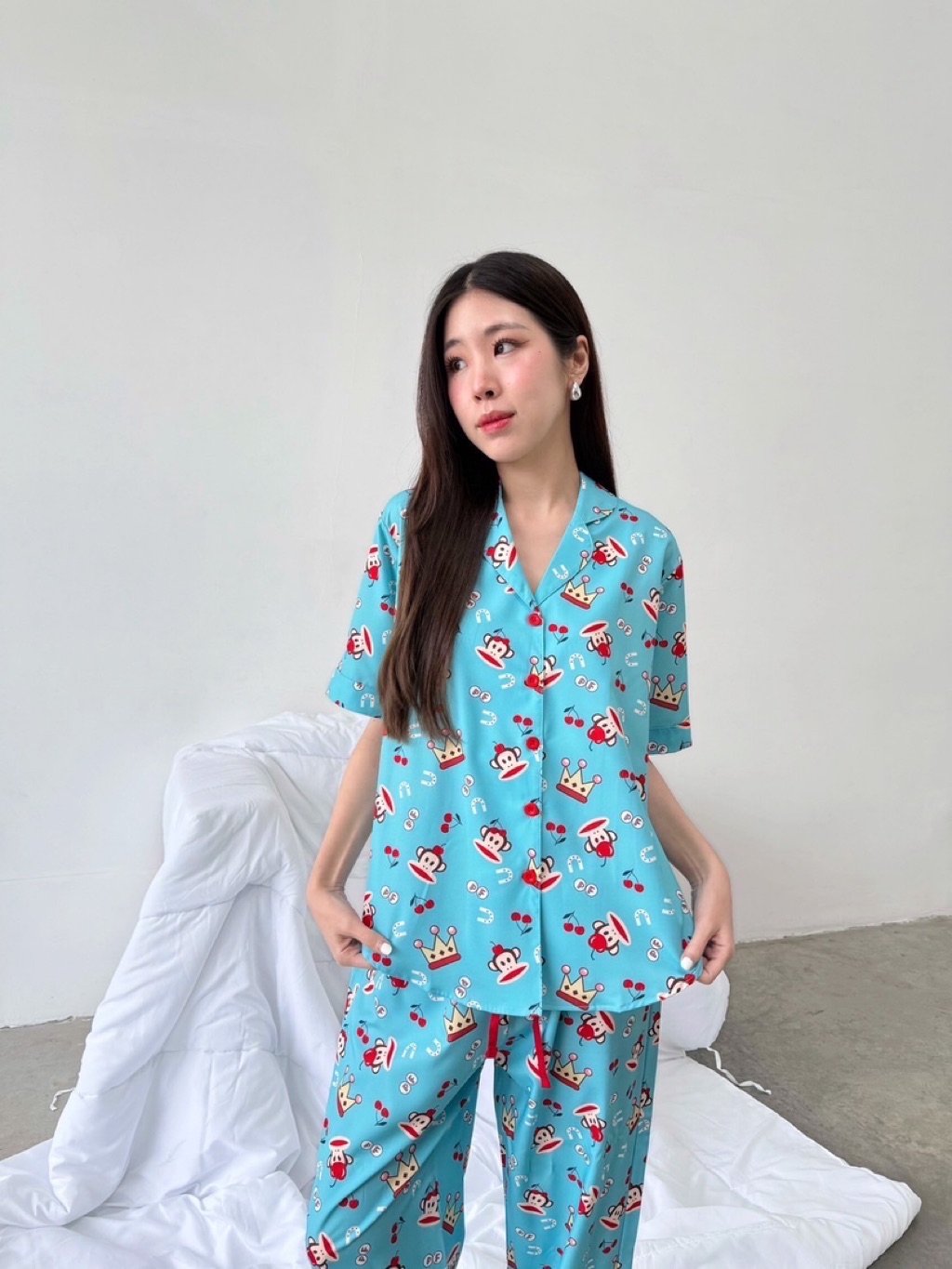 รวมอก48 รวมทุกแบบ ชุดนอนป้ายวาเลน VALEN BASIC STORE ผ้าโพลีเอสเตอร์ ลายใหม่ลายรีสต็อค Best ...