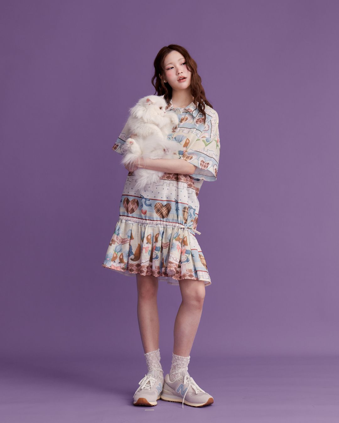 (จัดส่ง 25 พ.ย.)12FEBRUARY | CAT TALE RUFFLE OVERSIZED DRESS | Shopee ...