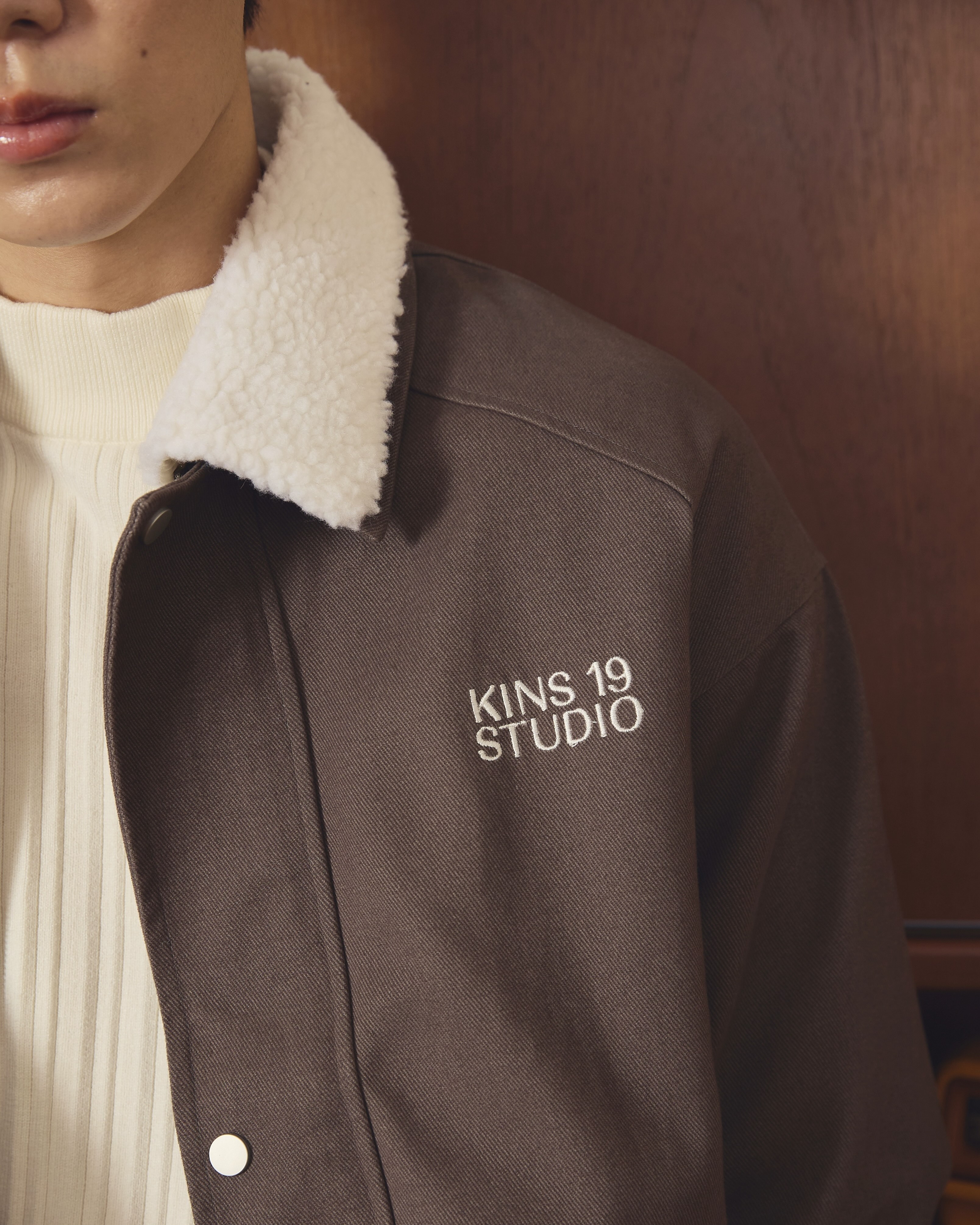 KINS 19 STUDIO | KINS Fleece-Collar Jacket เสื้อแจ็คเก็ตโค้ทกันหนาว ...