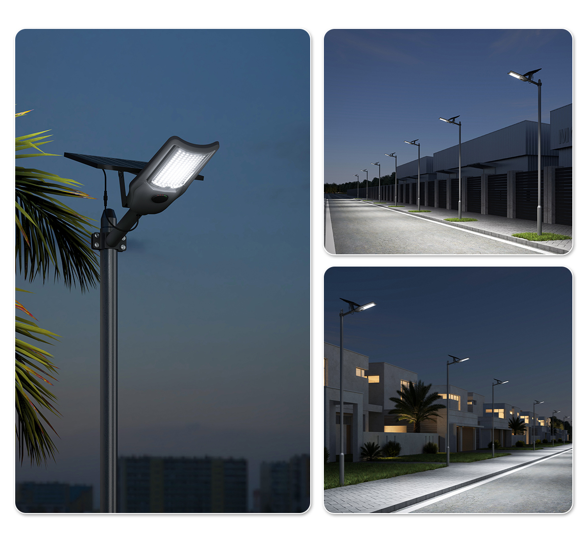 MODI โคมไฟถนนโซล่าเซลล์ 200W 300W 3แสง ระบบสว่างค้าง+เซนเซอร์ Solar ...