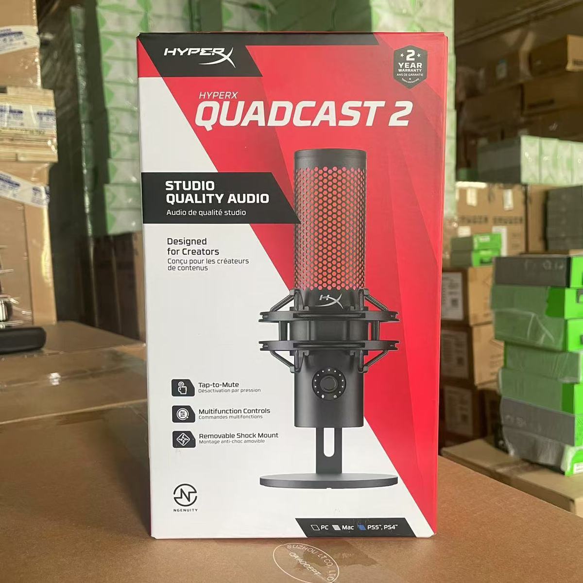 Hyperx Quadcast S SOLOCAST 2S microphone with extremely unknown sound pulse and sound wave ...