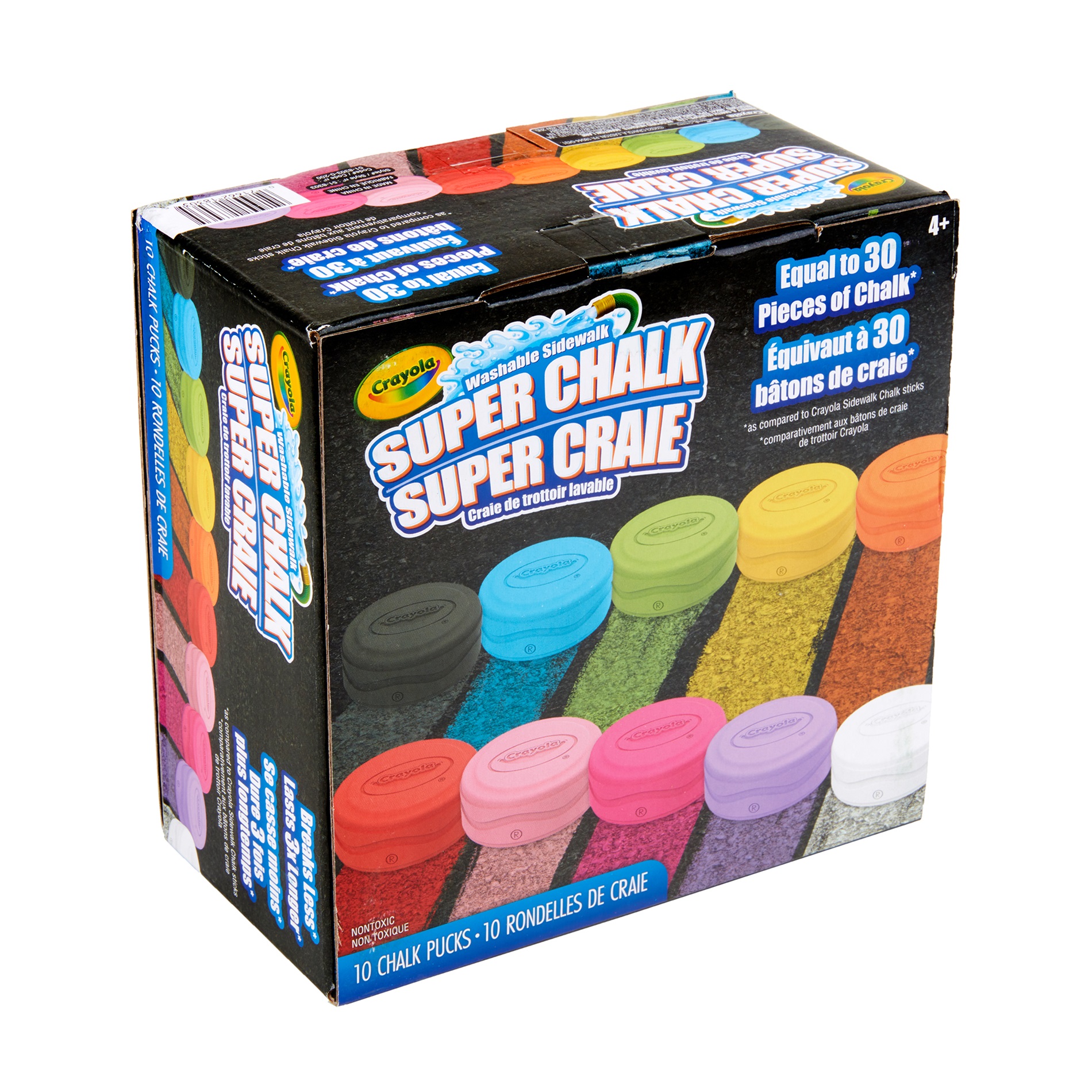 Crayola 10Ct Super Washable Chalk เครโยล่า ชอล์ก ทรงกลม ล้างออกได้ 10สี ...