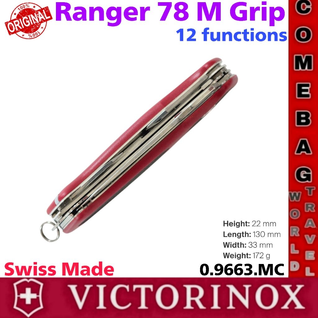 มีดพับVictorinox Ranger 78 M Grip 12 Functions การใช้งาน ของแท้ Swiss ...
