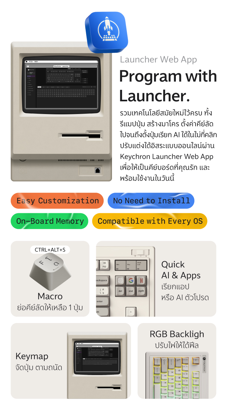 Keychron R3 Retro 80% layout Wireless Mechanical Keyboard Mac/WIns ...
