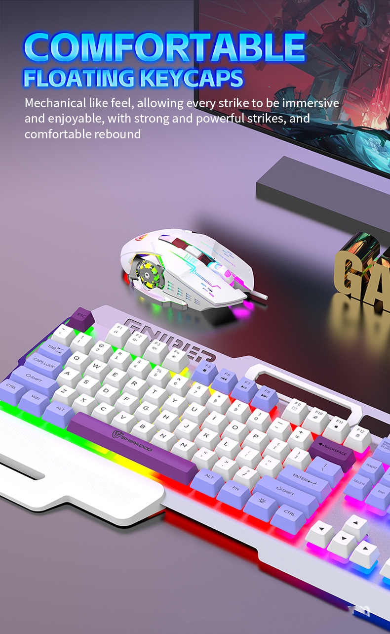 Shipadoo keyboard RGBคีย์บอร์ดลายสายฟ้า คีย์บอร์ดสัมผัสแบบกลไก ...