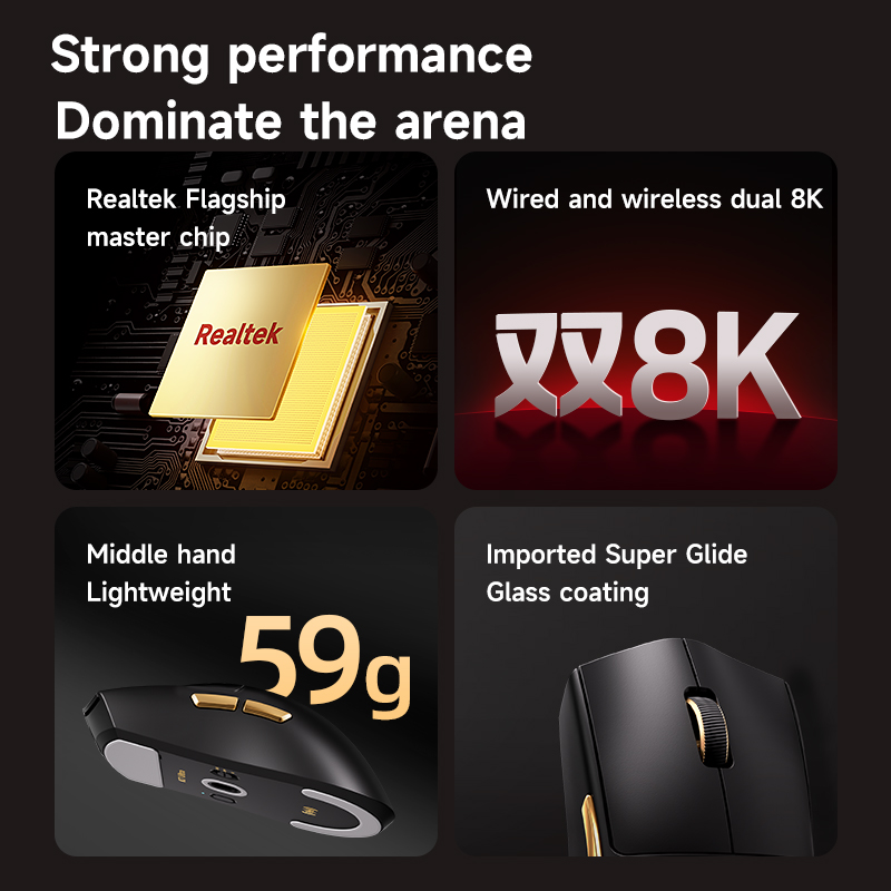 MCHOSE K7 Ultra 3 Mode Mouse รีโมท DPI 42000 8K ดีไซน์เบา ทนทา ไร้สาย ชาร์จแม่เหล็ก รองรับ ...