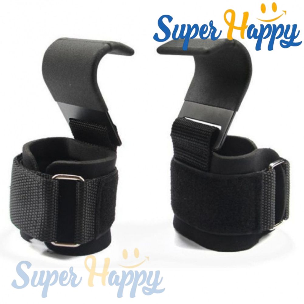 ตะขอมือยกบาร์ รัดข้อมือ ถุงมือตะขอฟิตเนส(ราคา/คู่) ดึงข้อ โหนบาร์ เวทเท ...