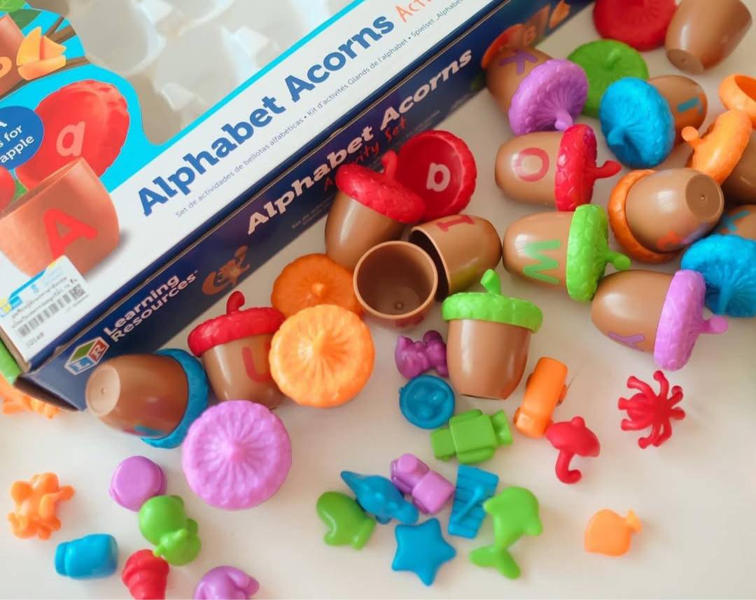 Learning Resources - Alphabet Acorns Activity Set เรียนรู้ตัวอักษรภาษา ...
