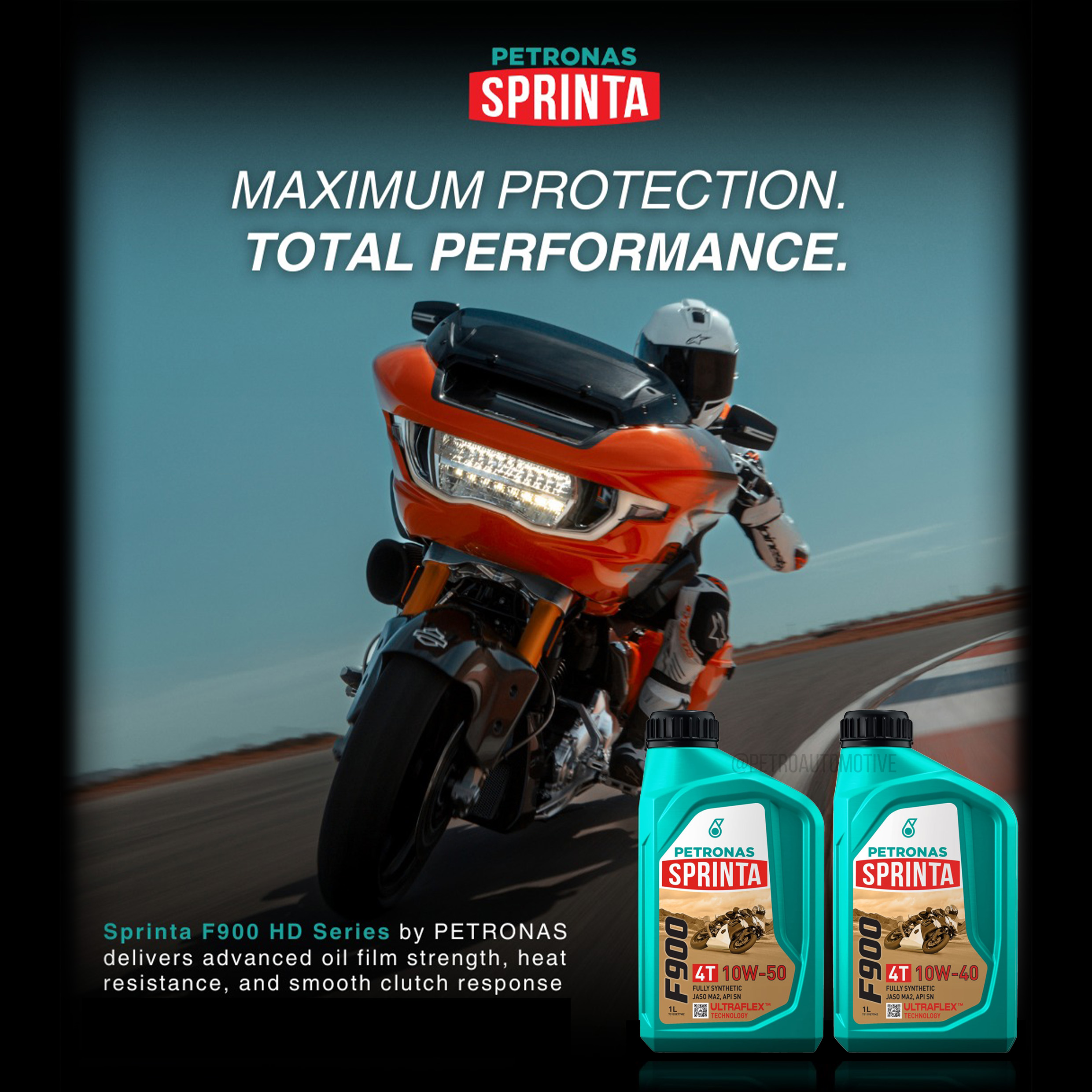 PETRONAS Sprinta F900 Fully Synthetic 1L น้ำมันเครื่อง Big Bike ...