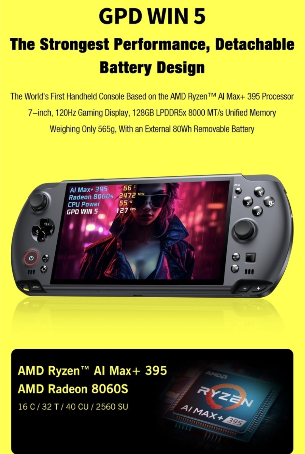Pre order Gpd win 5 Amd Ai max+ 395 เครื่องเล่นเกม pc handheld แรง ...