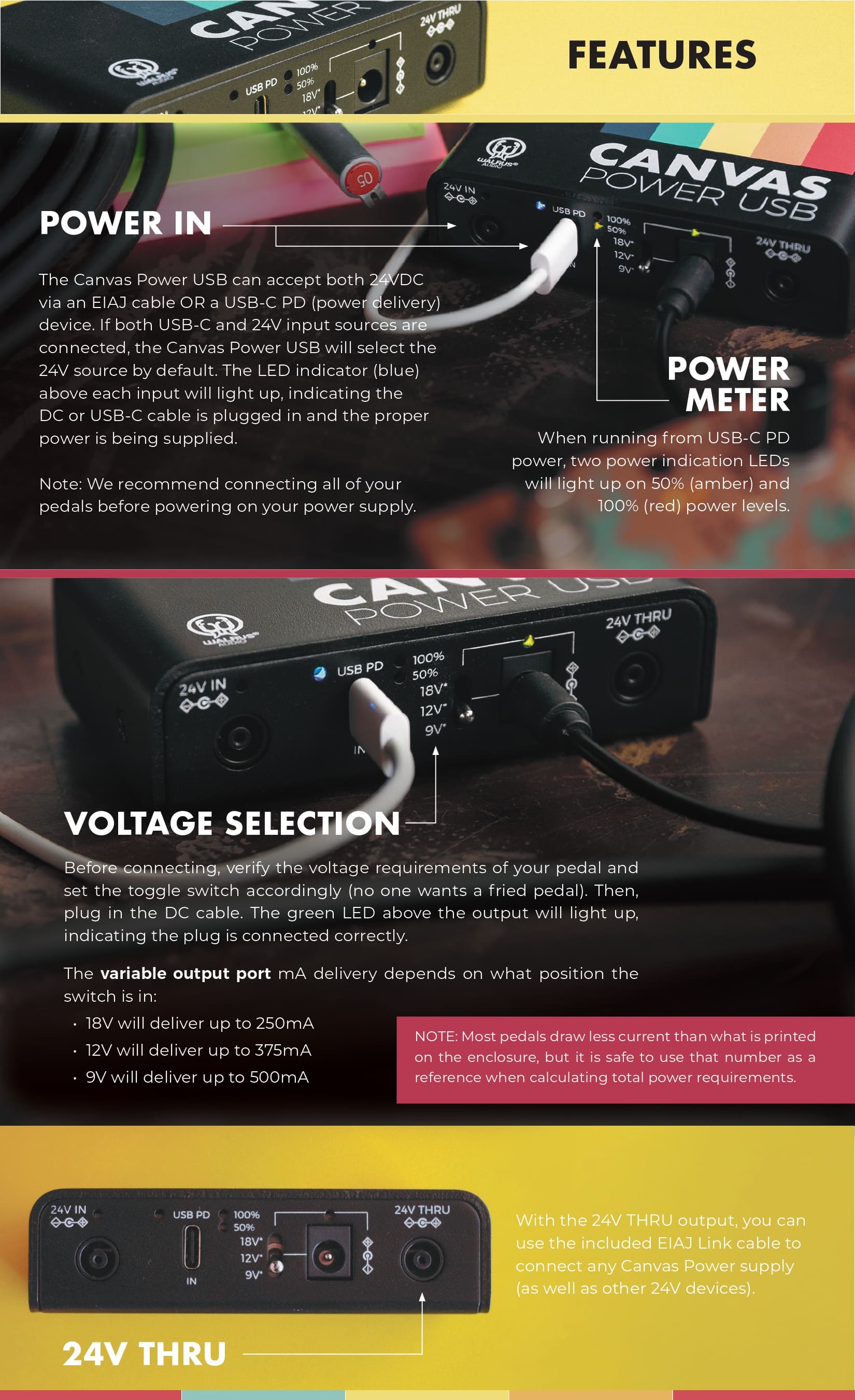 พาวเวอร์ซัพพลายเอฟเฟค Walrus Audio Canvas Power USB | Shopee Thailand