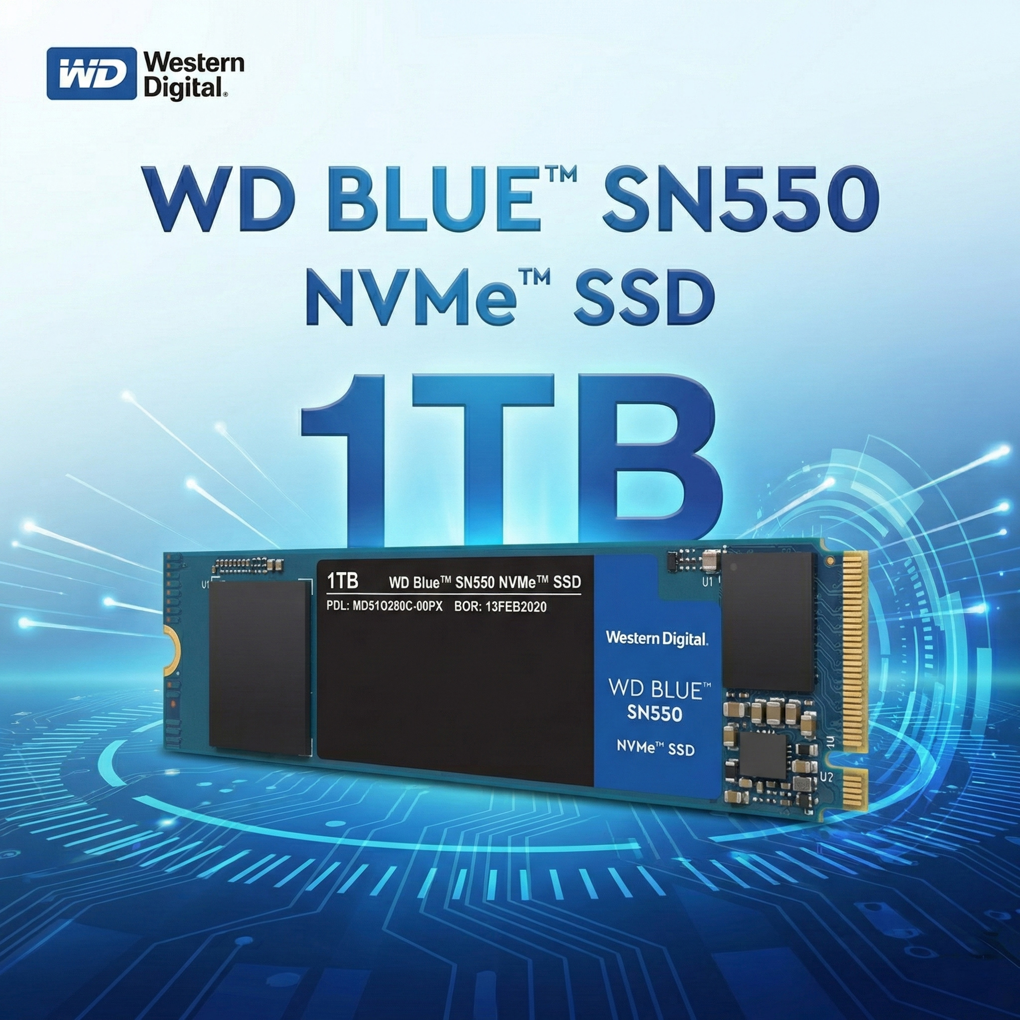 [มือสอง] SSD M.2 WD Blue SN550 1TB NVMe PCIe Gen3x4 (WDS100T2B0C) ประกันร้าน 90 วัน โดย Kingcom ...