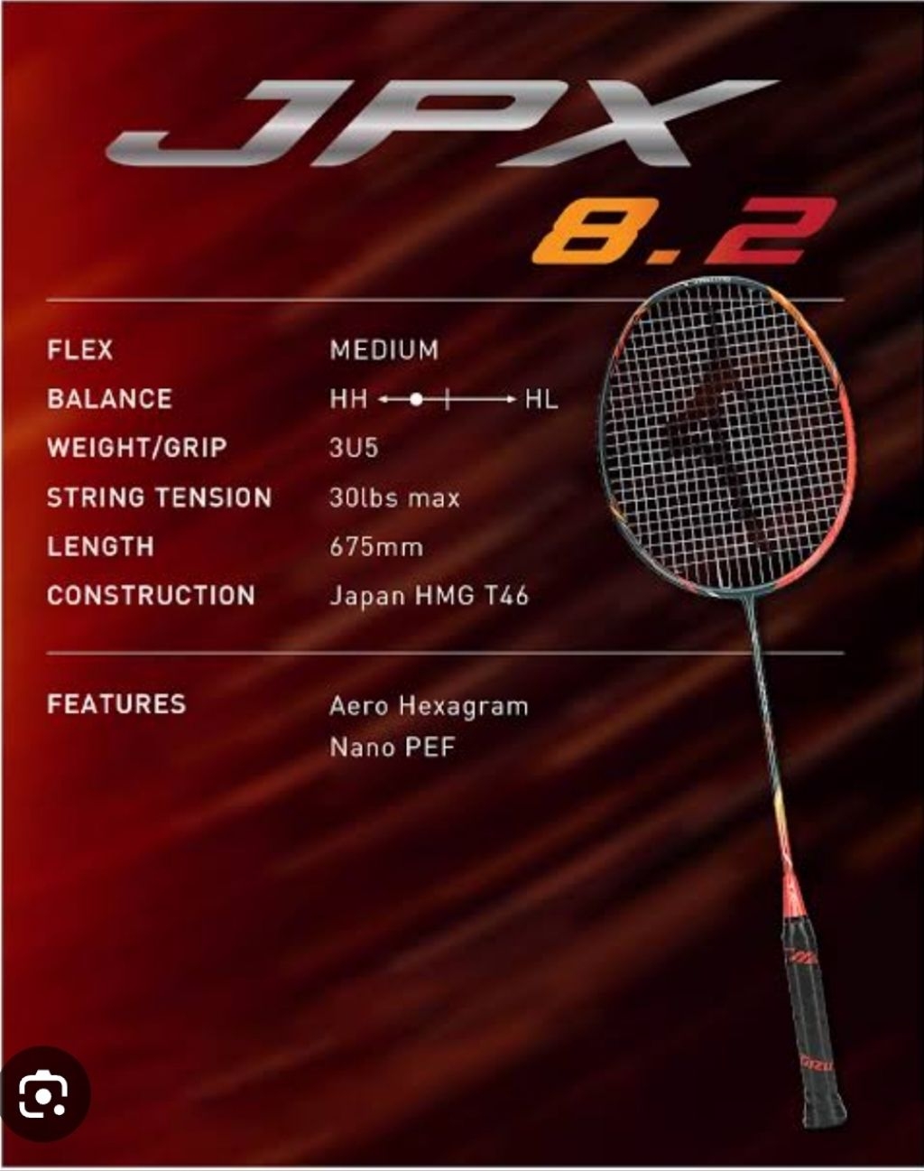 (ไม้แบดมินตัน มือ 1) MIZUNO JPX RESERVE EDITION MB / JPX 8.2 / JPX 8.1 Pro (ไม้เปล่าไม่แถมเอ็น ...