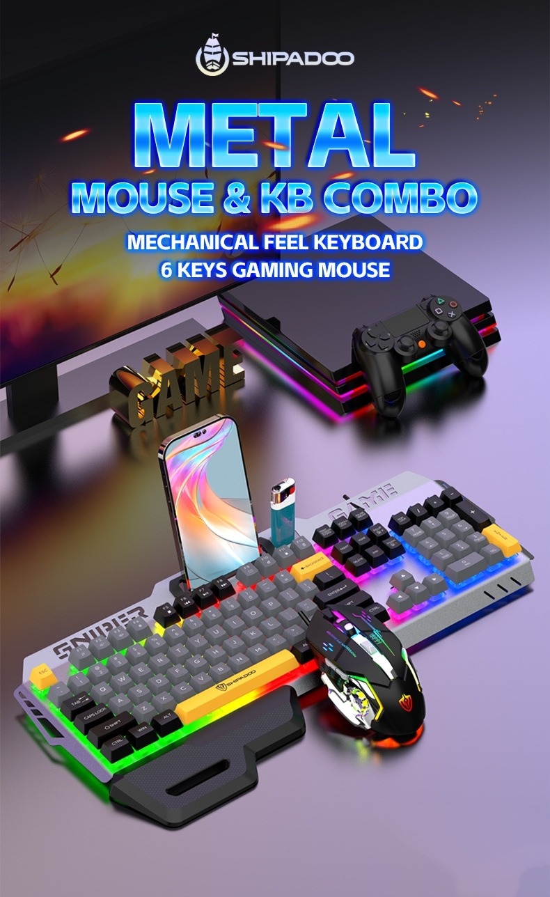 Shipadoo keyboard RGBคีย์บอร์ดลายสายฟ้า คีย์บอร์ดสัมผัสแบบกลไก ...