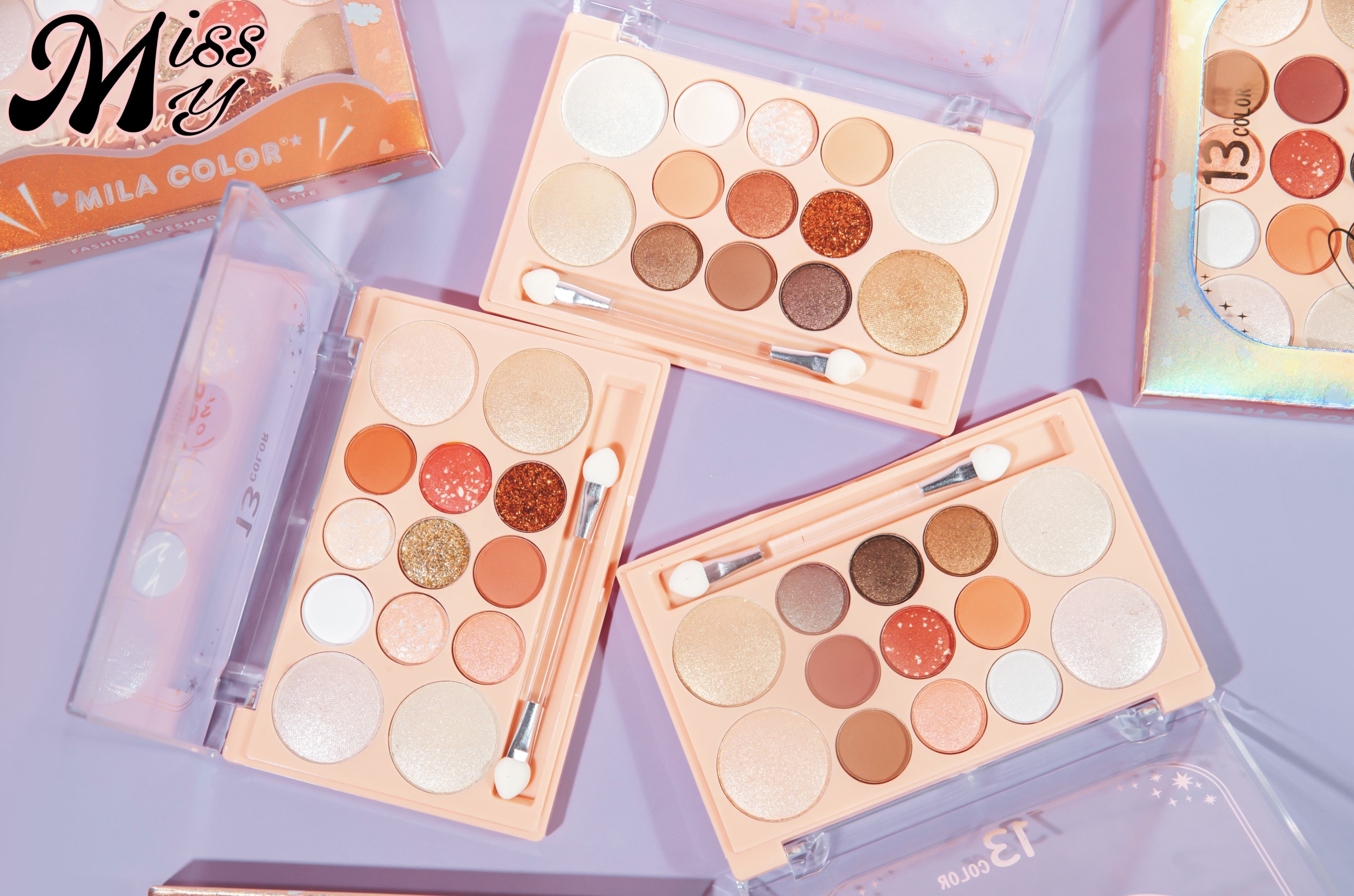 [ใหม่] Mila Color Fashion Eyeshadow Palette พาเลทแต่งตา ผสมกลิตเตอร์ ...