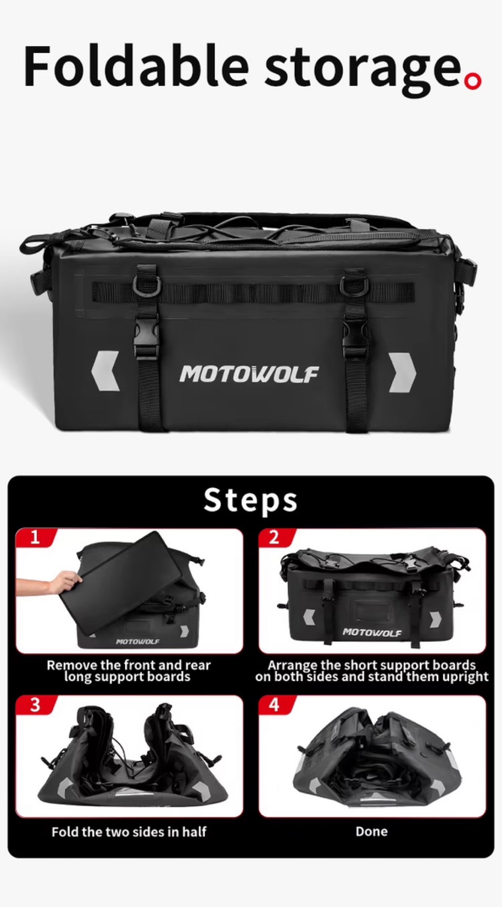 MOTOWOLF MB9 กระเป๋ากันน้ำ มัดท้ายสำหรับรถมอเตอร์ไซด์ | Shopee Thailand