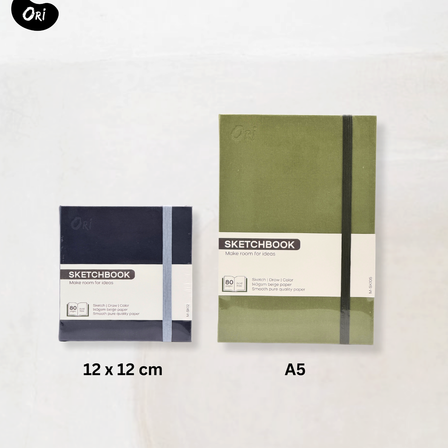 สมุดสเก็ตช์ ORI Sketch Book | 140 แกรม กระดาษเรียบ สีเบจ 80 แผ่น ...