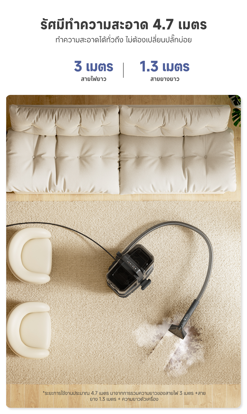 Simplus Steam Cleaner เครื่องดูดฝุ่นซักพ่น โซฟา ที่นอน พรม ไอน้ำร้อน ...